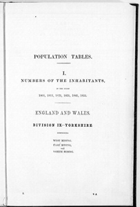 Census of Great Britain 1851, population tables (Document ID: 100493 ...